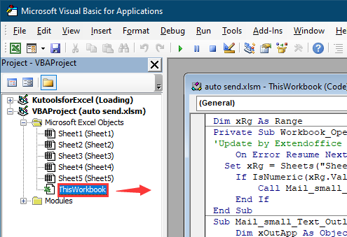 How to automatically send email based on cell value in Excel?