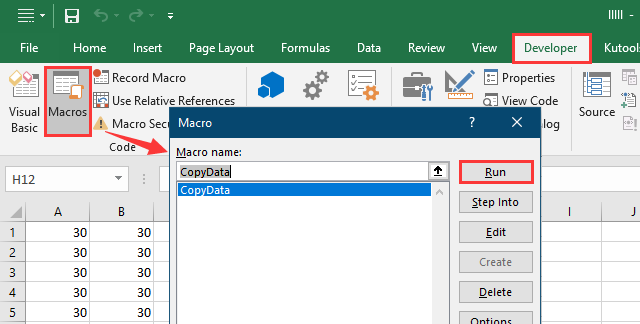 How to create a Command Button to copy and paste data in Excel?
