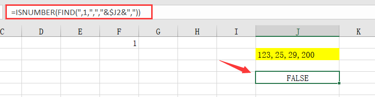 How to find value in a cell with comma separated list in Excel?