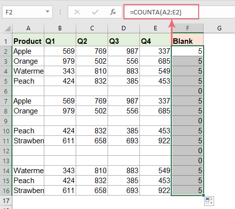 How to auto hide rows if blank cells in a column?