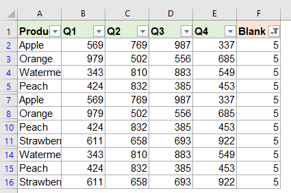 How to auto hide rows if blank cells in a column?