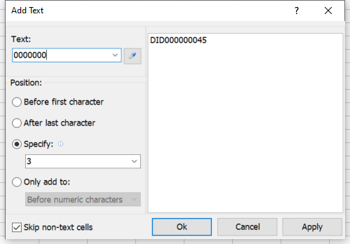 How to Add or Pad Leading Zeros to Numbers or Text in Excel?