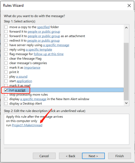 Outlook: show and view the number of messages in a folder