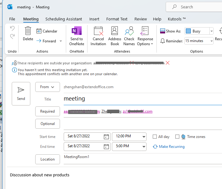 How To Create Appointment From Excel Sheet To Outlook Calendar 2172
