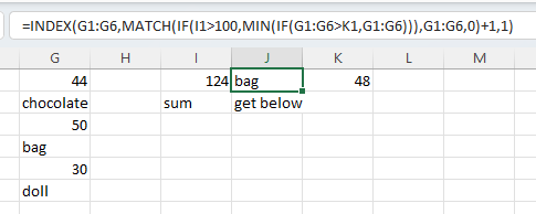 How to look up a value and return the cell above or below in Excel?