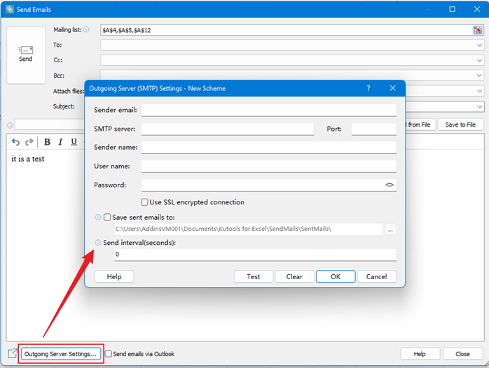 Easily create mailing list and send emails in Excel