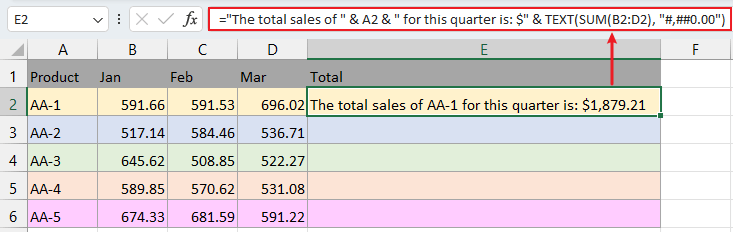 ¿Qué significa el signo & en la fórmula de Excel? (Ejemplos)