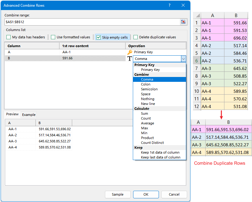 ¿Qué significa el signo & en la fórmula de Excel? (Ejemplos)