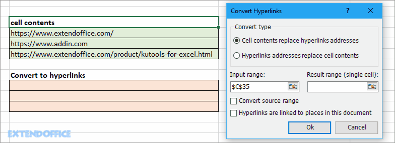 Batch rename Multiple hyperlinks At Once In Excel 
