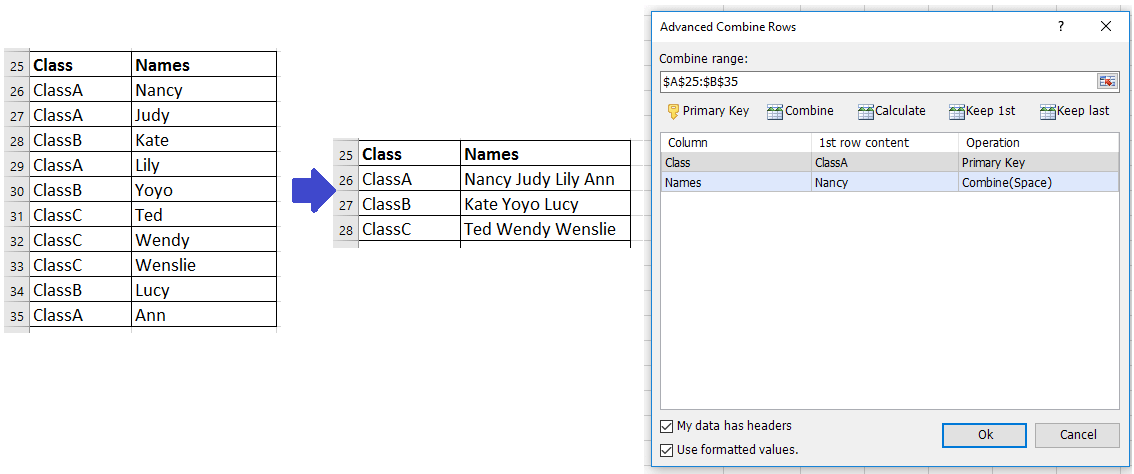 How To Quickly Combine The First And Last Names In One Cell In Excel