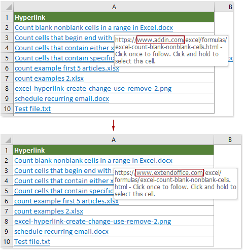 Excel hyperlink tutorial: create, change, use and remove in Excel