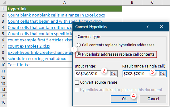 Excel hyperlink tutorial: create, change, use and remove in Excel