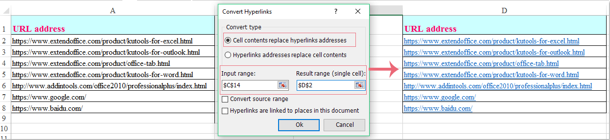 How To Convert A Bunch Of Text URLs To Active Hyperlinks In Excel 