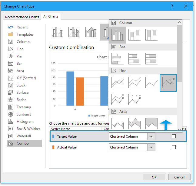 Creating an actual vs budget chart in Excel step by step