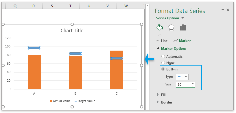 Creating an actual vs budget chart in Excel step by step