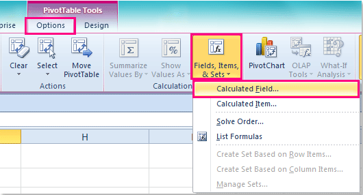 How to add calculated field to pivot table?