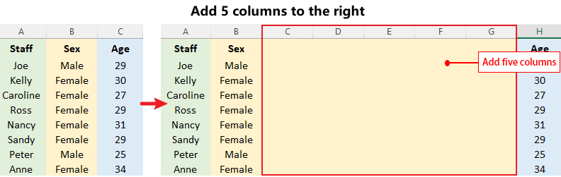 4 Easy Ways to Add Columns in Excel (Step by Step)