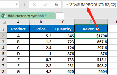 How to add currency symbols in Excel?