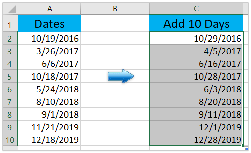 How to add or subtract days, months, and years to date in Excel?