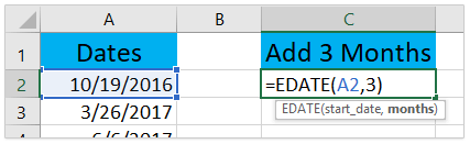 How to add or subtract days, months, and years to date in Excel?