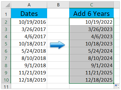 How to add or subtract days, months, and years to date in Excel?