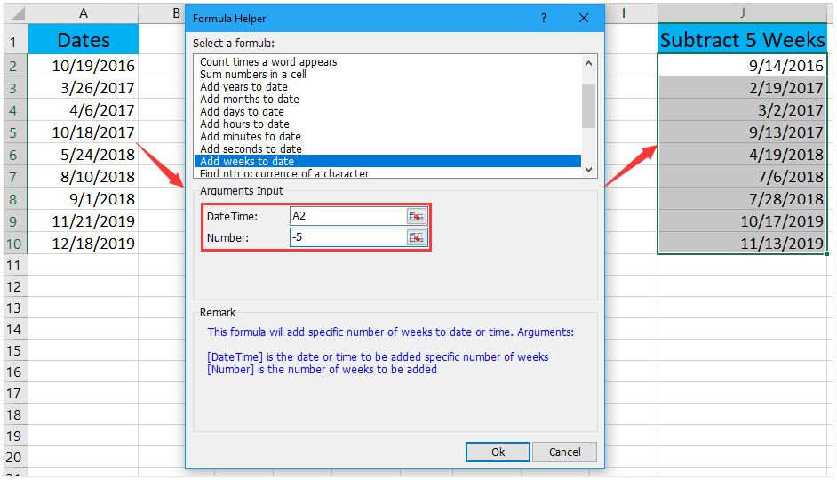 How to add or subtract days, months, and years to date in Excel?