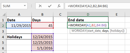 How To Add Days To Date Or Excluding Weekends And Holidays In Excel 