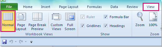 How to add header or footer to first page only in a worksheet?