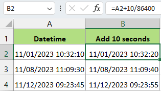 Quickly add hours/minutes/seconds to datetimes in Excel