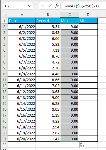 Excel How To Add Max Or Min Line To A Chart