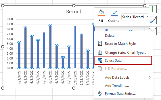 Excel: How to add max or min line to a chart