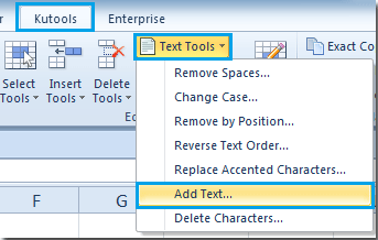 How to add/insert prefix or suffix to range of cells in Excel?