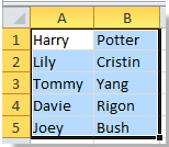 How to add the same email address to a list of names in Excel?