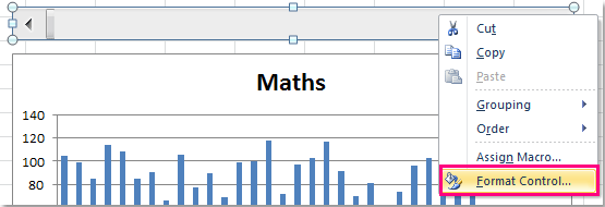 How to add a scrollbar to chart in Excel?