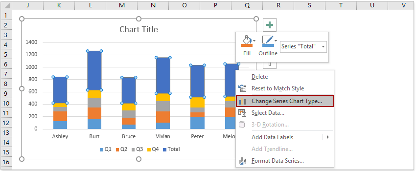 How To add Total Labels To Stacked Column Chart In Excel 