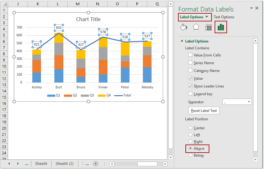 How To Add Total Labels To Stacked Column Chart In Excel 