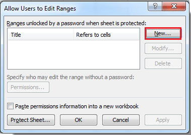 How to allow certain users to edit cells range in Excel?