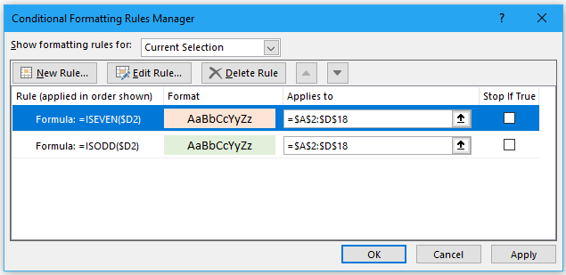 How to alternate row color based on group in Excel?