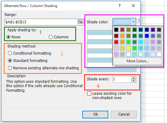 How To Automatically Color Alternating Rows columns In Excel 