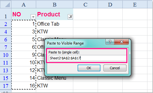 How to auto number or renumber after filter in Excel?