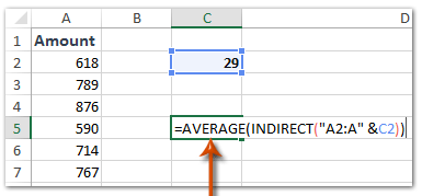 How to calculate average of dynamic range in Excel?