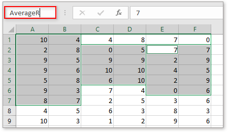 Average data in multiple non-contiguous ranges in Excel