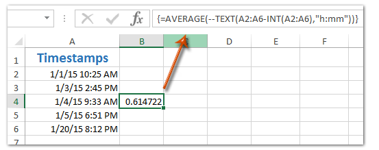 How To Average Timestamps Of Day In Excel 