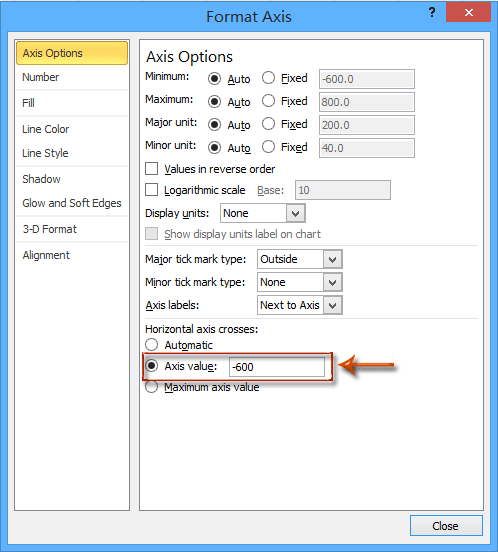 How To Move Chart X Axis Below Negative Values zero bottom In Excel 2023 