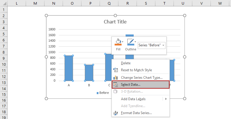 How to break chart axis in Excel?