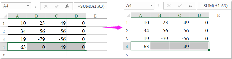 How To Display Blank If Sum Is Zero In Excel 