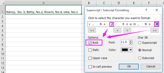 How To Bold Text In Excel Formula Printable Templates