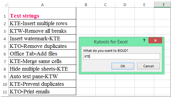 How to bold all specific words in a range of cells?