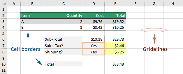 Excel borders: how to add, customize, remove and more