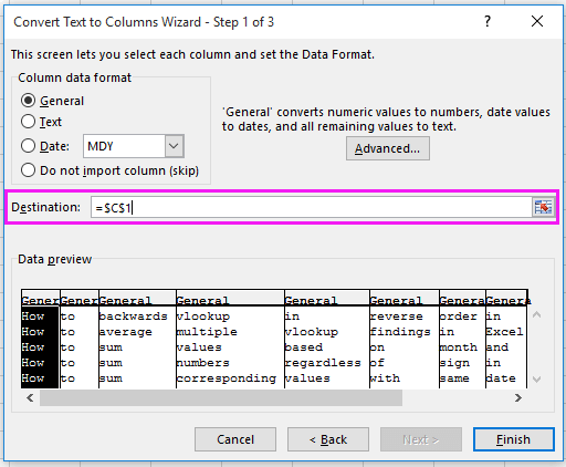 How To Split Or Break Sentence Into Words In Excel